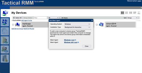 howto install tactical rmm including meshcentral on nethserver with