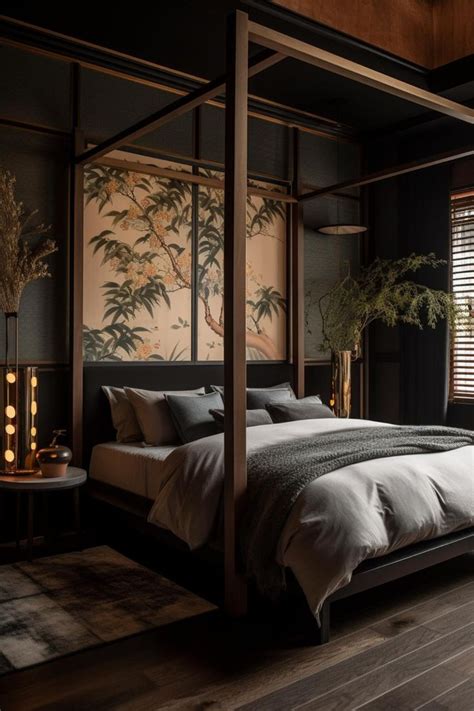 Japandi Style Bedroom With Black Accents Modern Minimalism Meets