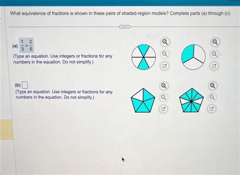 Solved What Equivalence Of Fractions Is Shown In These Pairs
