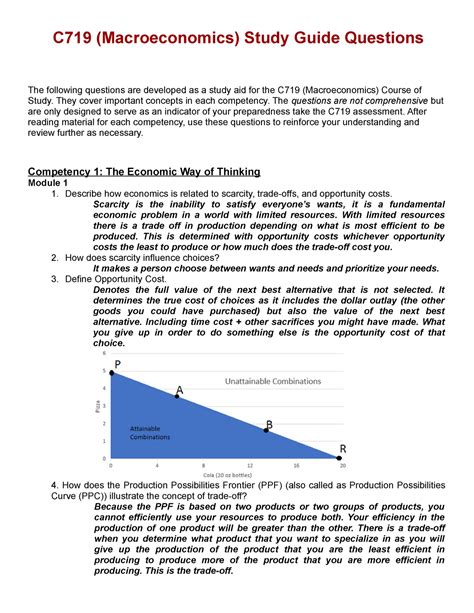 Macroeconomics Study Guide With The Answers C719 Macroeconomics