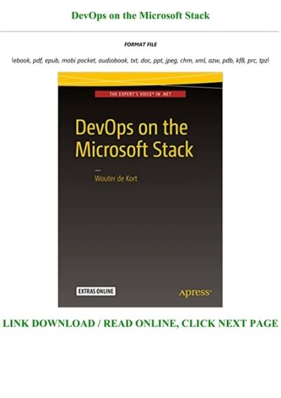 Free Download Devops On The Microsoft Stack