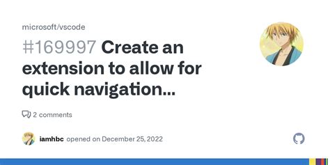 create an extension to allow for quick navigation between files within a project · issue 169997