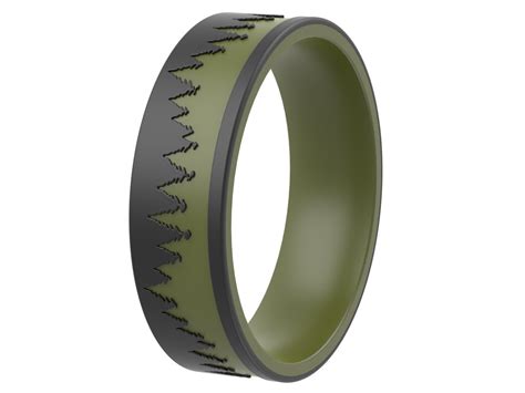 Thunderfit Silicone Wedding Rings For Men And Women Laser Printed