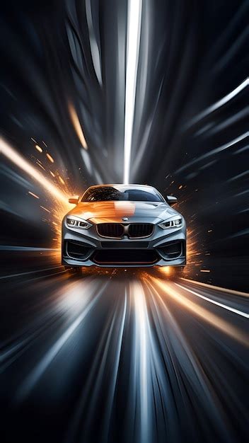 Premium Ai Image Super Fast Car In Motion