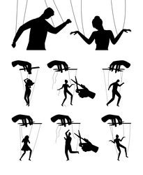 Hand Puppet Strings Vector Images Over