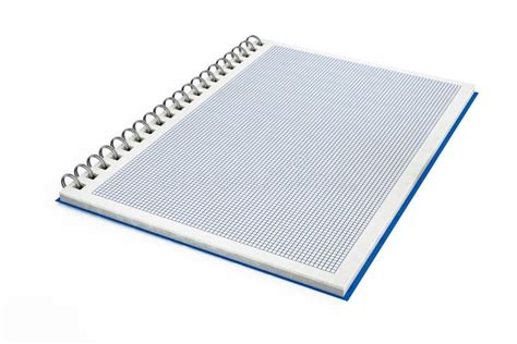 Grid Notepad Isolated On White Background 3d Illustration Stock Illustration Illustration Of