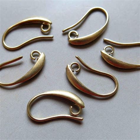 Brass Ear Wire Etsy