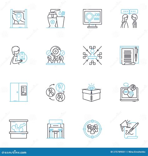 Set Di Icone Lineari Di Popolamento Intelligente Esperto Esperto Esperto Esperto E Intelligente