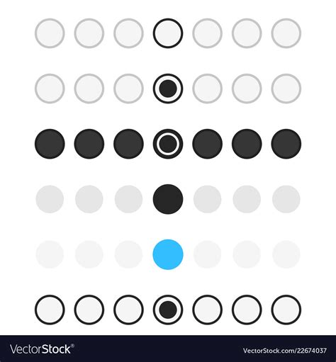 Dot Sliders Set Royalty Free Vector Image Vectorstock
