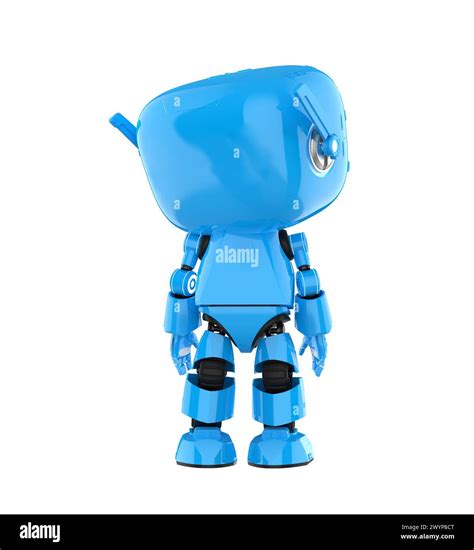 3d Rendering Cute And Small Artificial Intelligence Personal Assistant Robot With Cartoon