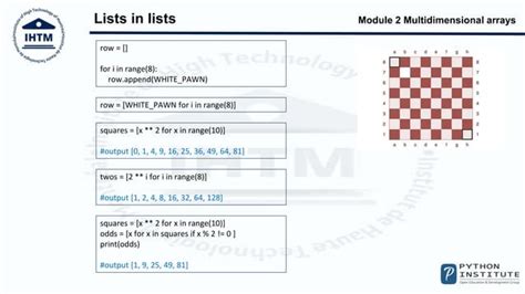 python pcep multidemensional arrays pptx