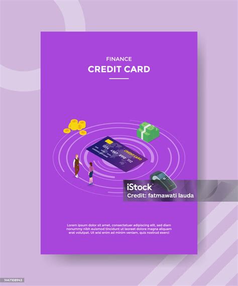 금융 신용 카드 사람들은 템플릿 전단지와 인쇄 배너 표지 아이소메트릭 3d 평면 스타일에 대 한 신용 카드 돈 Nfc 동전