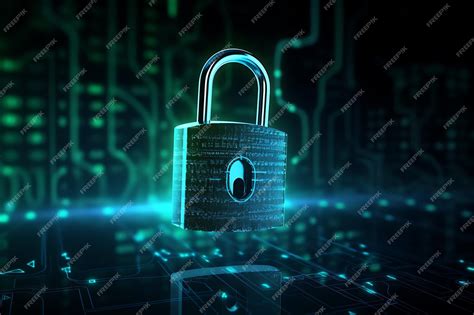 Premium Photo Cyber Security Concept With Padlock On Circuit Board 3d Rendering
