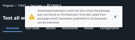 can t automatically run test cases from test manager test cloud