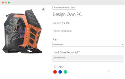 WooCommerce Product Options Add Custom Product Add Ons