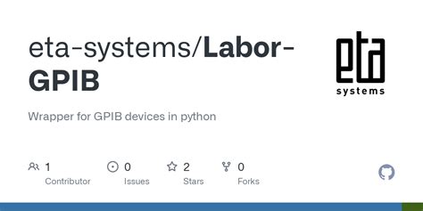 Github Eta Systemslabor Gpib Wrapper For Gpib Devices In Python