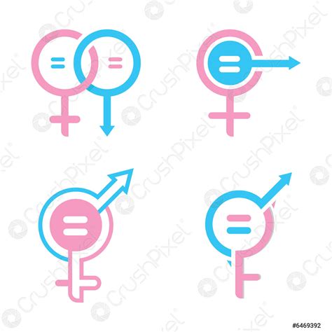 Gender Equality Symbol Icon Vector Illustration Stock Vector 6469392