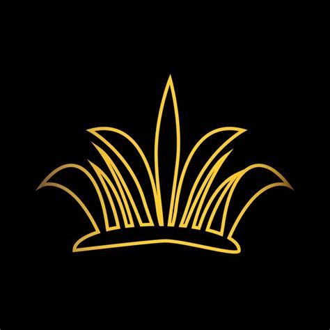 Premium Vector Gold Grass Icon Vector Template Logo Trendy Collection