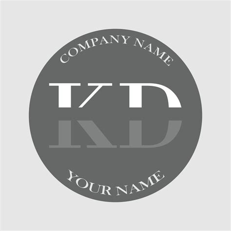 Initial KD Logo Letter Monogram Luxury Hand Drawn 25853394 Vector Art At Vecteezy