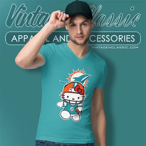 Hello Kitty Miami Dolphins Shirt Vintagenclassic Tee