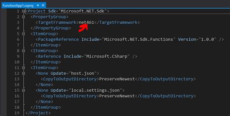 Visual Studio Creating Azure Function Project In Net Core Targets Net Framework Stack Overflow