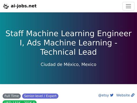 Hiring Staff Machine Learning Engineer I Ads Machine Learning Technical Lead In Ciudad De