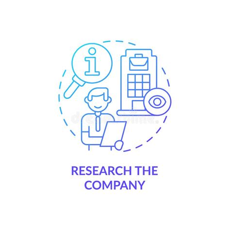 Research Company Blue Gradient Concept Icon Stock Illustration Illustration Of Concept Linear