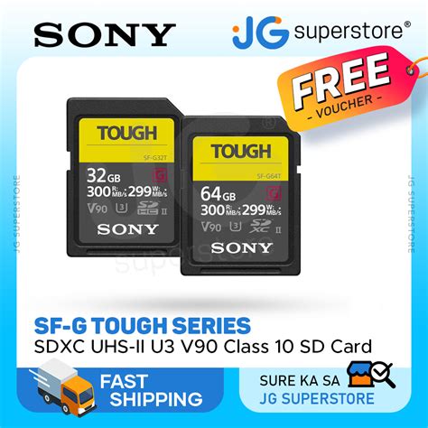 Sony Sf G Tough Series 32gb 64gb Uhs Ii Sdhc Sdxc U3 V90 Class 10 Sd