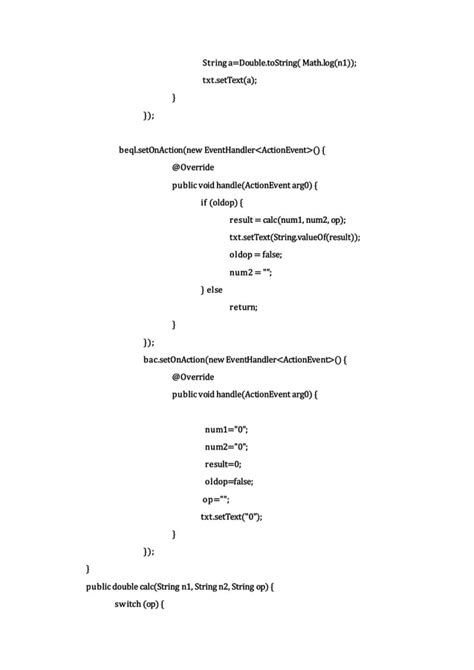 Calculator Code With Scientific Functions In Java Pdf