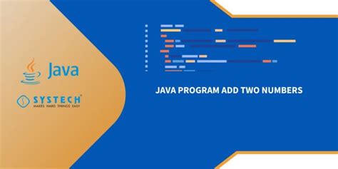 java program to add two numbers easy coding tutorial