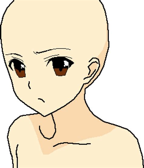 Anime Base For A Guy Female Anime Base Head Clipart Large Size Png