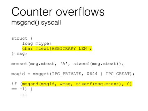 Exploitation Of Counter Overflows In The Linux Kernel Ppt