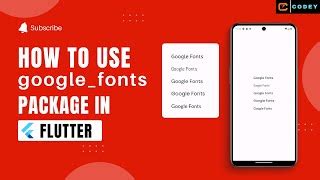 How To Use Google Fonts In Flutter App Google Fonts Package Flutter