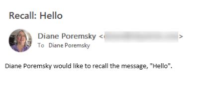 Recalling Sent Messages