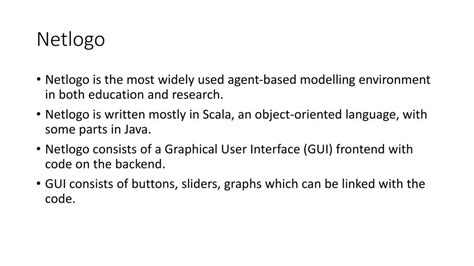 An Introduction To Netlogo Agent Based Software Ppt Download