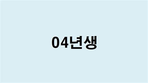 04년생 나이 만나이 운세 재물운 건강운 사랑운 띠 원숭이띠 2004년생 한국나이 몇살 사주 무슨띠 유익한 이야기