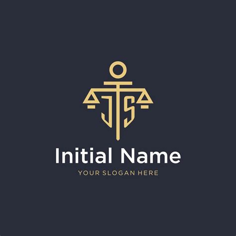 Js Initial Monogram Logo With Scale And Pillar Style Design 15441283 Vector Art At Vecteezy