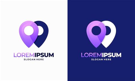 Premium Vector Modern Pin Point Logo Designs Vector Pointer Navigation Logo Template Icon Symbol