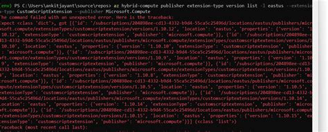 Returning A List As Opposed To A Dict While Authoring An Extension · Issue 6001 · Azureazure