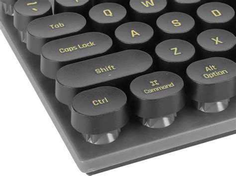 Bewinner USB Wired Gaming Keyboard Round Key Cap Keys Rainbow LED Backlit Computer Keyboard