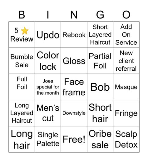 Model Bingo Card
