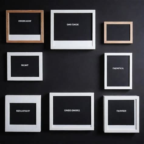 Collection Of Framed Frames With A Small Sword And A Small Statue Premium Ai Generated Image