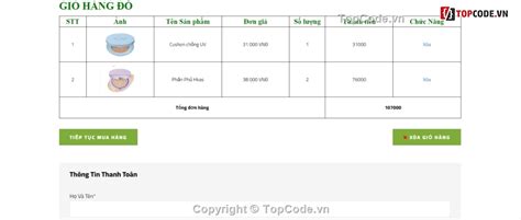 Đồ án Website Bán Hàng Bằng Php And Mysql đầy đủ Chức Năng Quản Trị Và Người Dùng Giỏ Hàng đặt