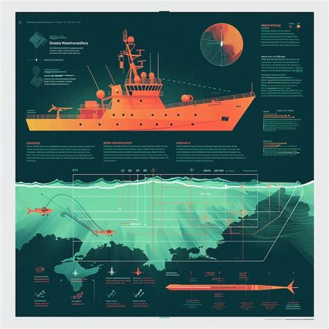 A Detailed Infographic Of The Latest Sonar Technology For Ocean Mapping Premium Ai Generated Image