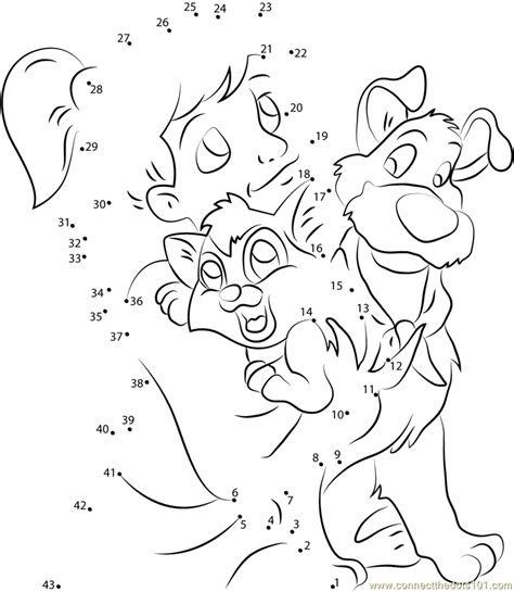 Oliver And Dodger With Jenny Dot To Dot Printable Worksheet Connect