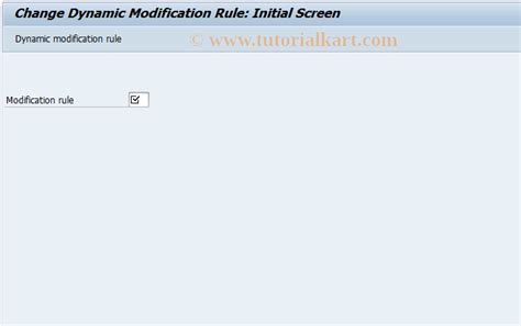 QDR SAP Tcode Change Dynamic Modification Rule QDR SAP Tcode Change Dynamic Modification Rule