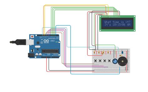 Circuit Design Digital Alarm Clock Tinkercad
