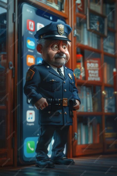 스마트폰에서 나오는 3d 캐릭터 Ai 생성 이미지