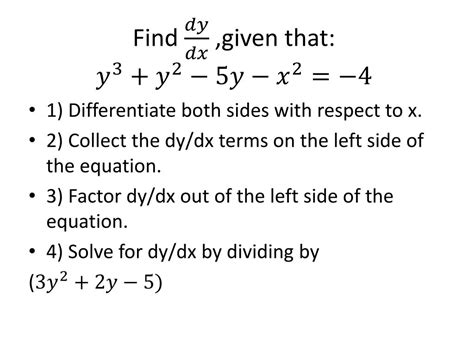 Ppt Implicit Differentiation Powerpoint Presentation Free Download