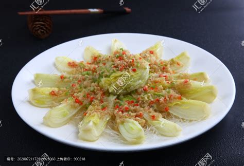 蒜茸粉丝蒸娃娃菜 中国菜系 食品餐饮 摄影素材 汇图网www huitu